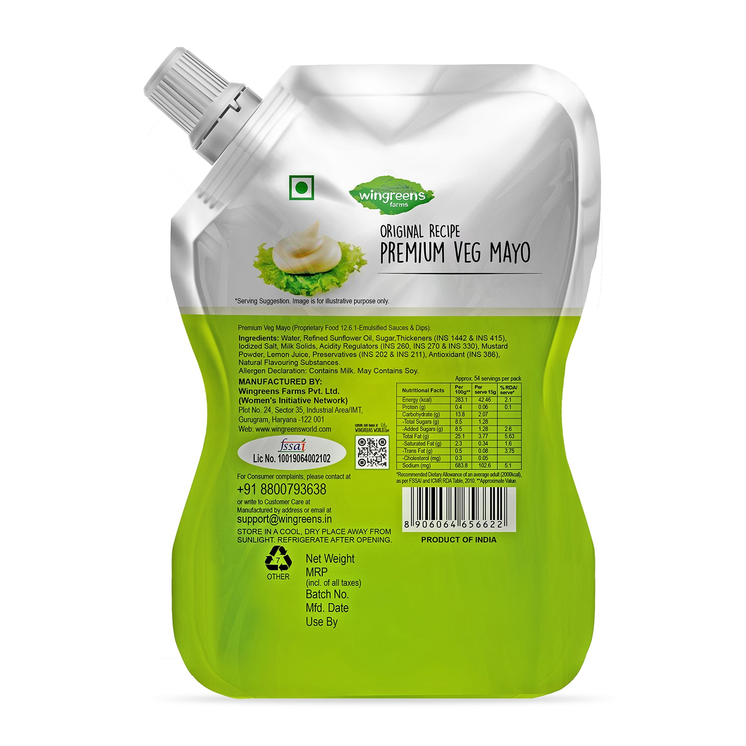 Buy Premium Veg Mayo (800g) Online at Best Price | Wingreens World